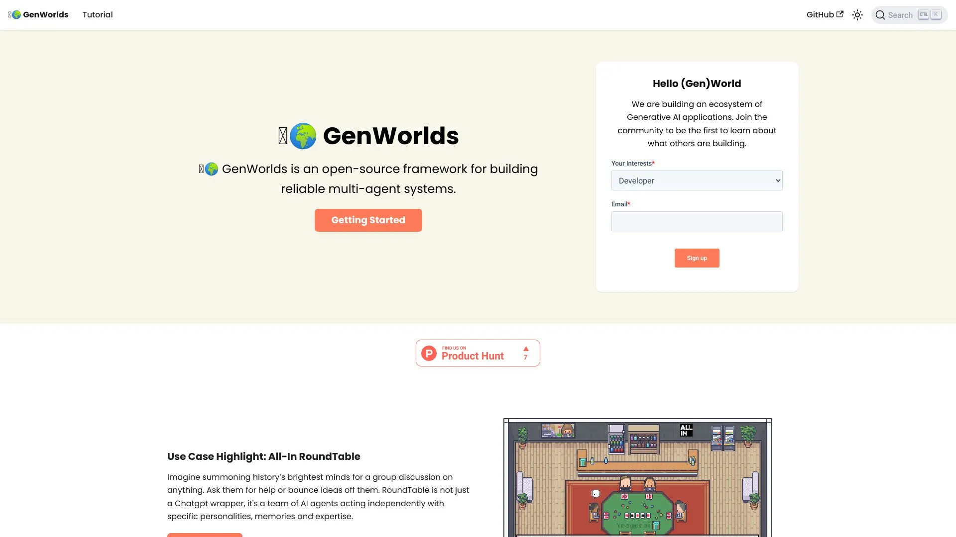 GenWorlds: AI Framework for Multi-Agent Systems | Creati.ai