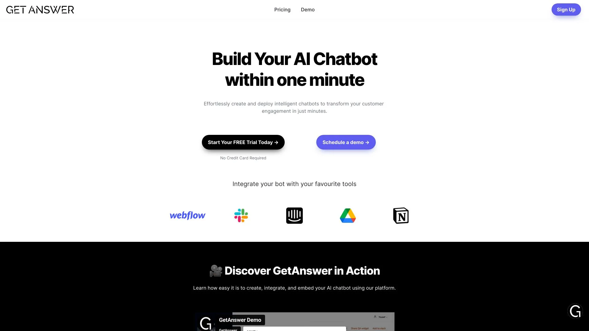 GetAnswer AI: Automatizar y Mejorar el Servicio al Cliente | Creati.ai