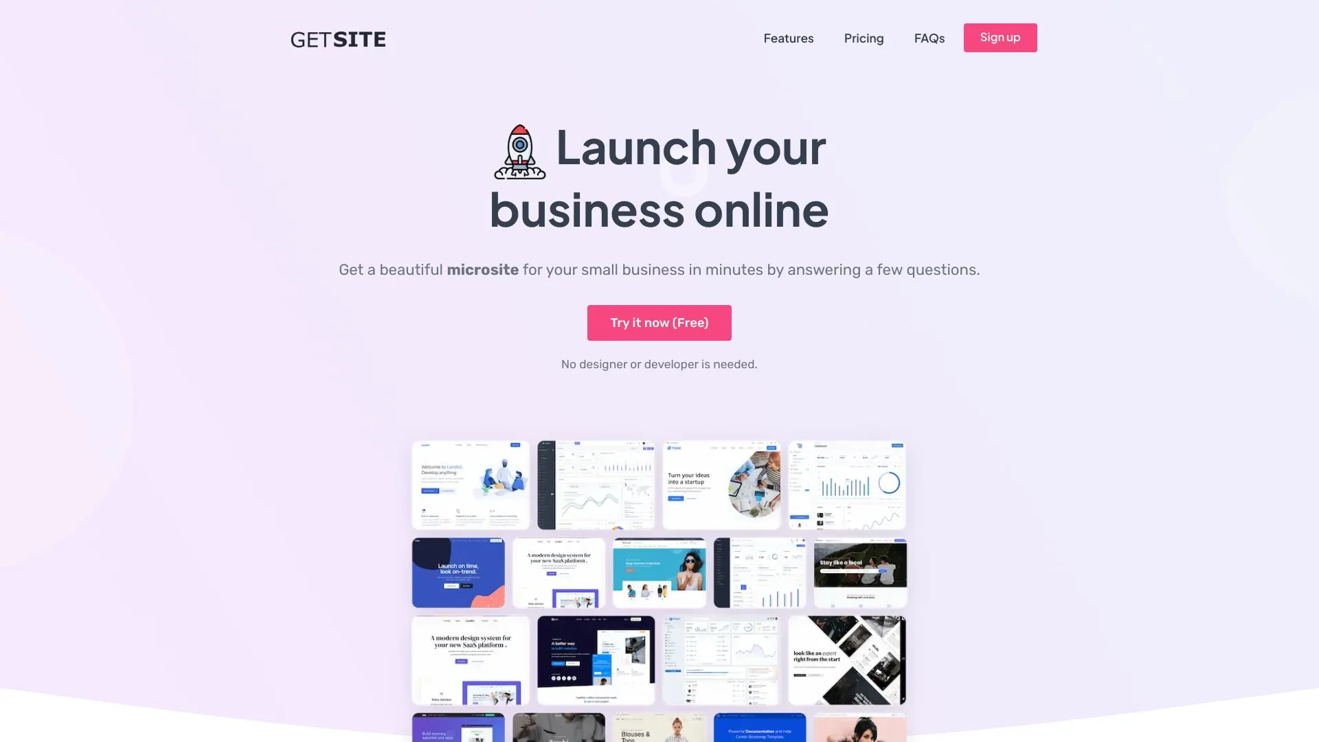 AI-Powered Microsite Builder | GetSite.ai | Creati.ai