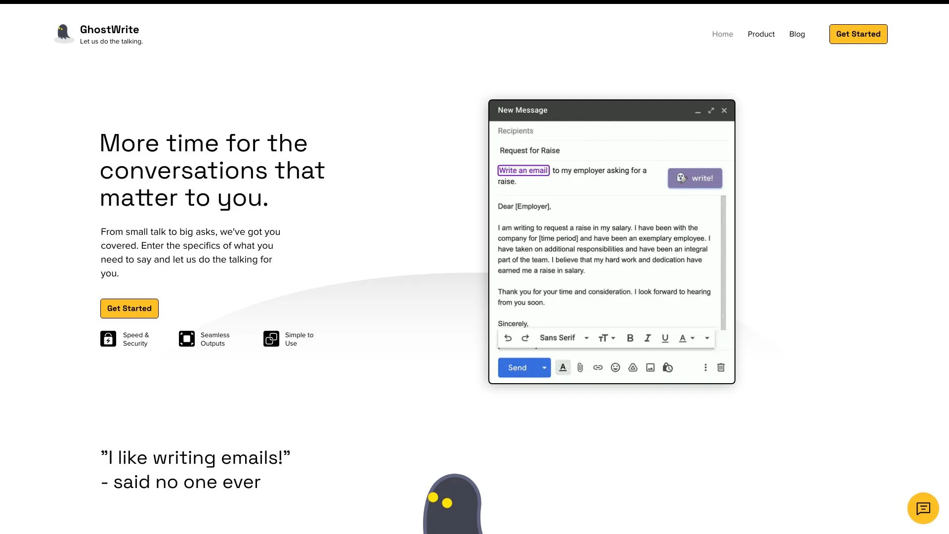 Ghostwrite: AI Email Writing Assistant | Creati.ai