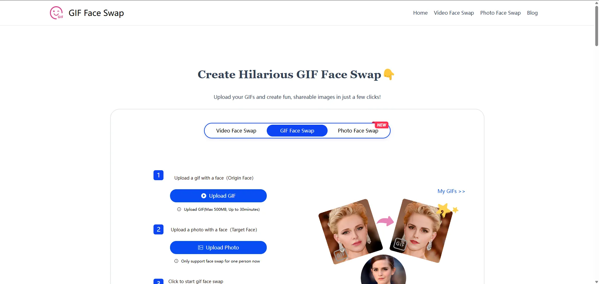 GIF Face Swap - Effortless Face Swapping Online | Creati.ai