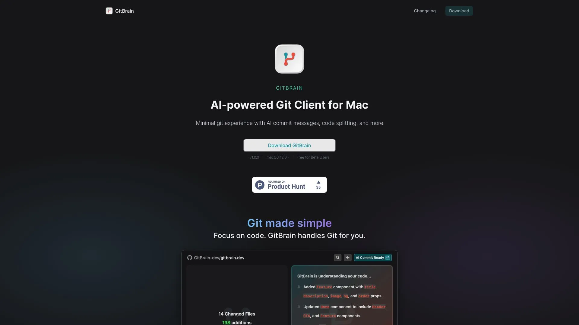 GitBrain - AI-Powered Git Client for macOS | Creati.ai