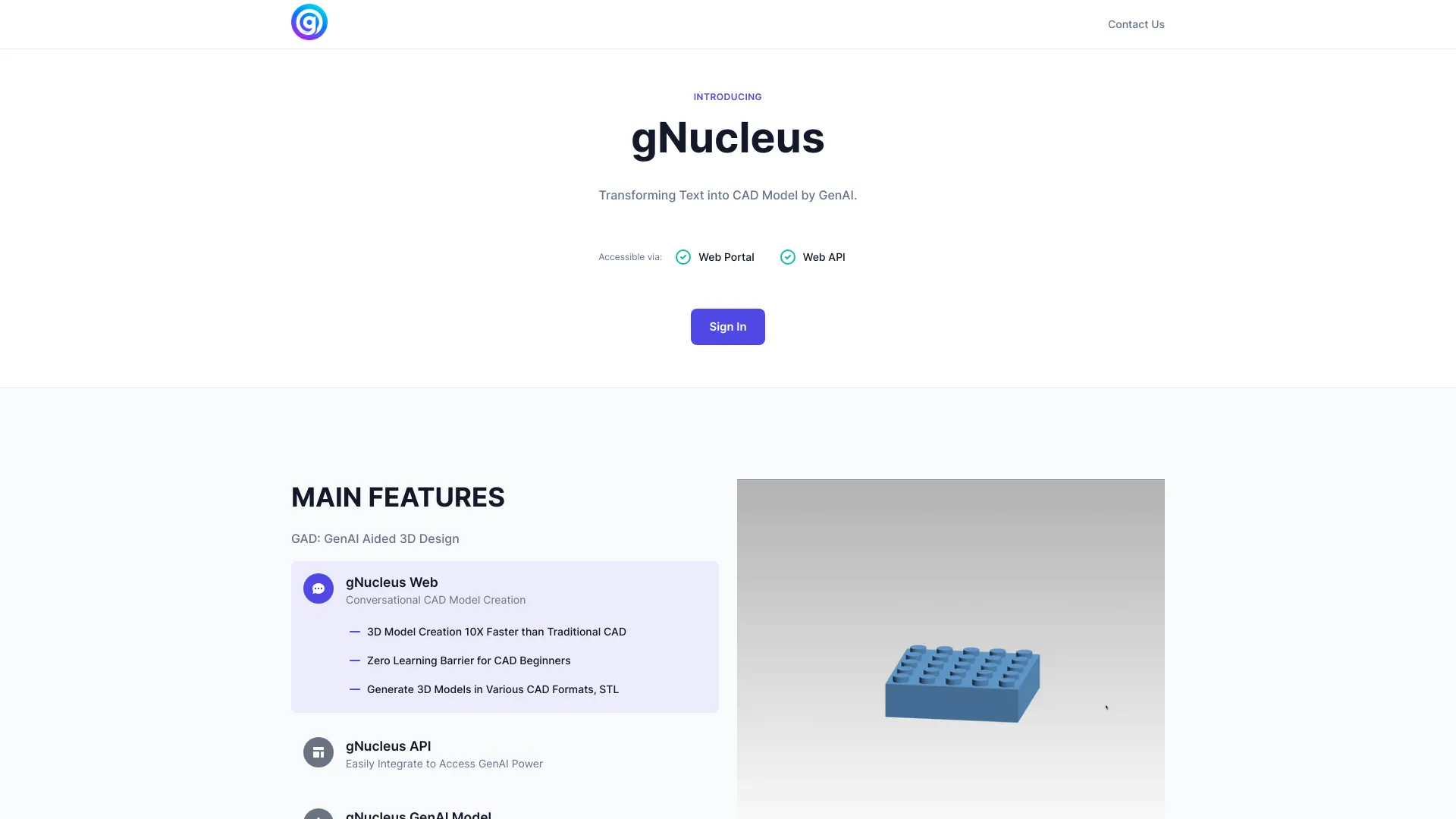 gNucleus - Transform Text and Images into 3D CAD Models | Creati.ai