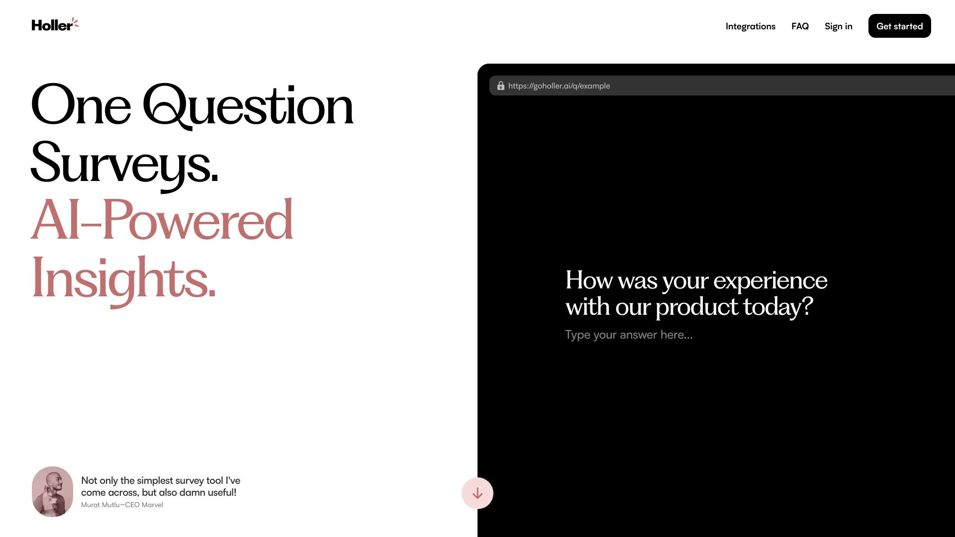 Holler - AI-driven One-Question Survey Tool | Creati.ai