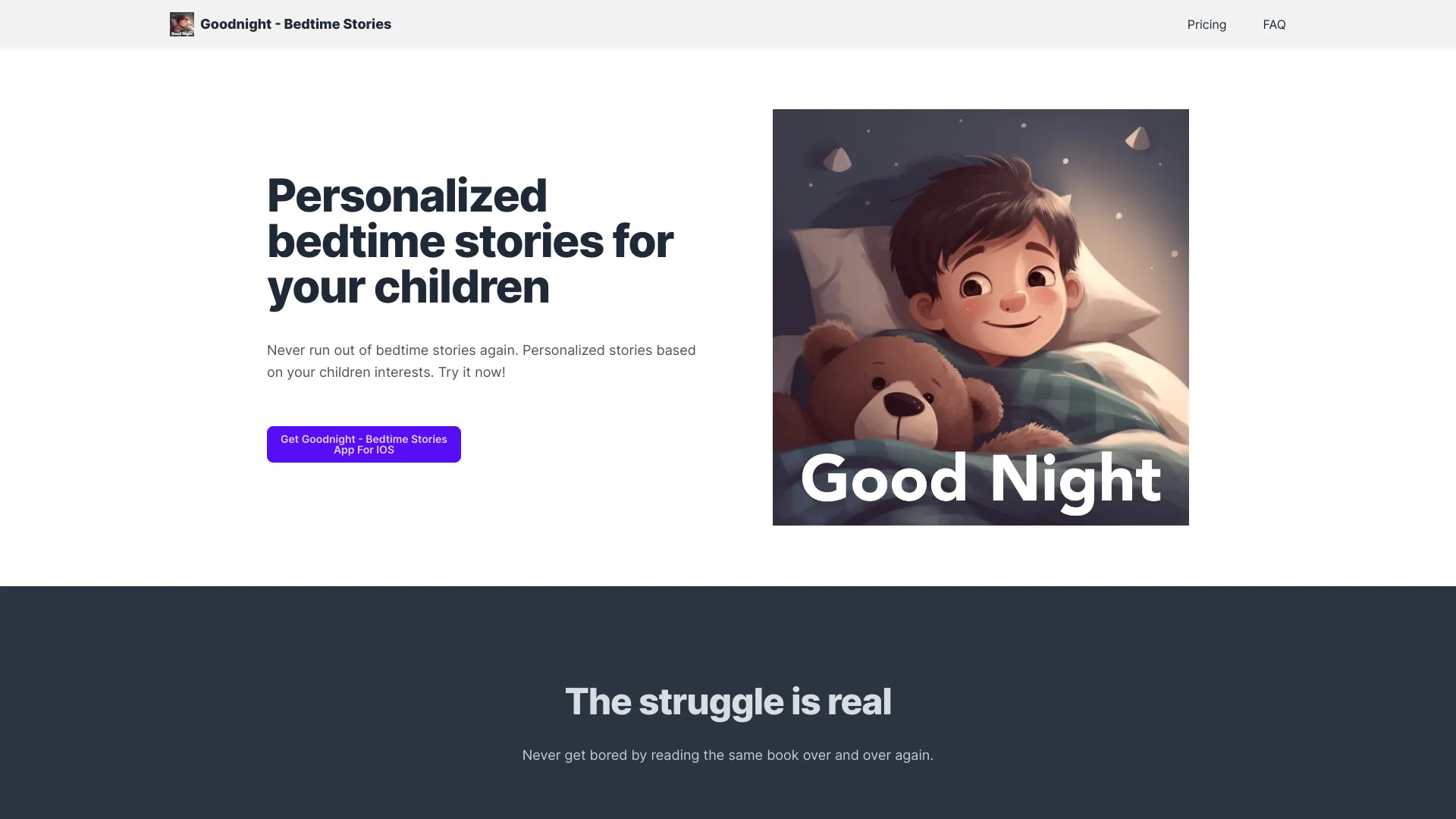 Goodnight App: Personalized Bedtime Stories for Kids | Creati.ai