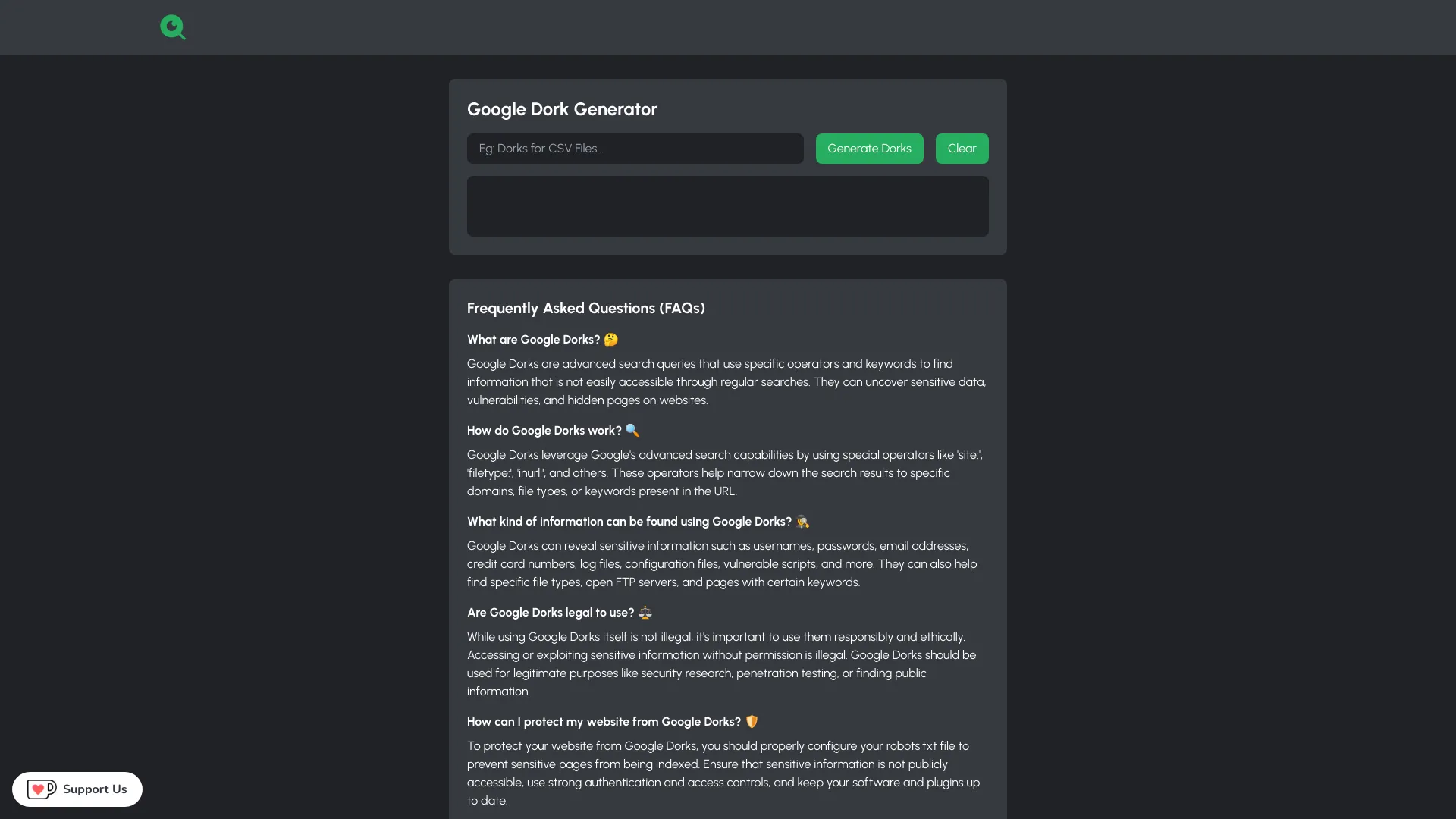 Ubdroid's AI-Powered Google Dorks Generator | Creati.ai