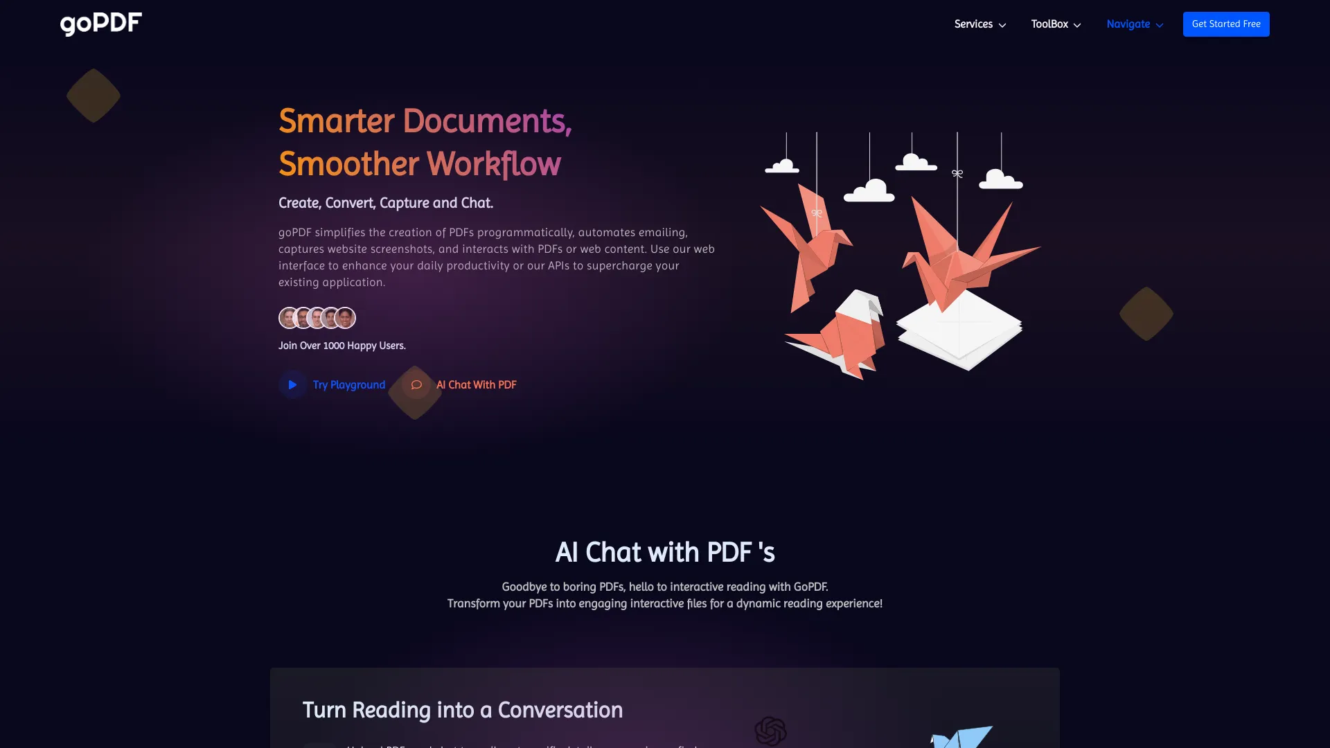 GoPDF - Your AI-Powered PDF Solution | Creati.ai