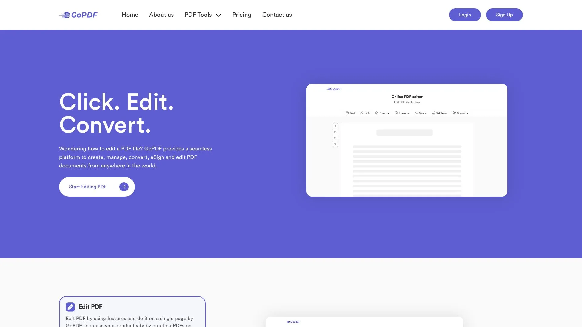 GoPDF - All-in-One PDF Management Solution | Creati.ai