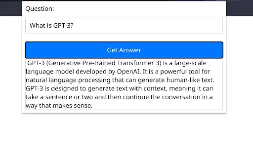 Get Instant Answers with GPT-3 Questions Extension | Creati.ai