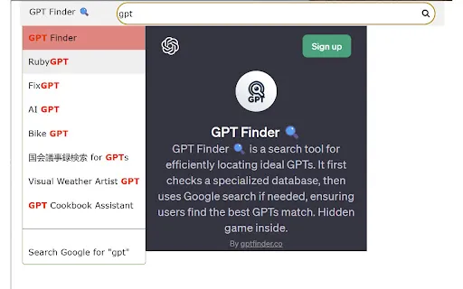 Descubre modelos GPT personalizados de manera eficiente con GPT Finder | Creati.ai