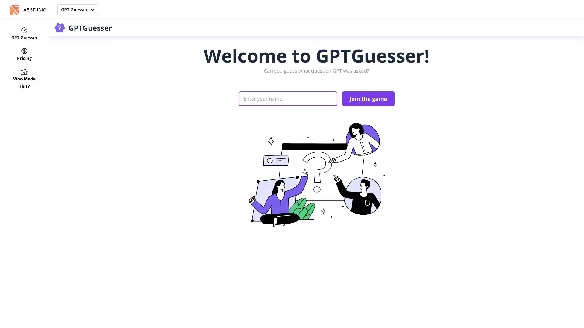 GPT Guesser: Multiplayer AI Prompt Guessing Game | Creati.ai
