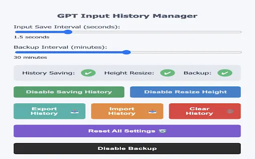 GPT Input History Manager - Save and Manage ChatGPT Inputs | Creati.ai