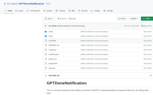 GPT Done Notification - Alertas Instantáneas para ChatGPT | Creati.ai