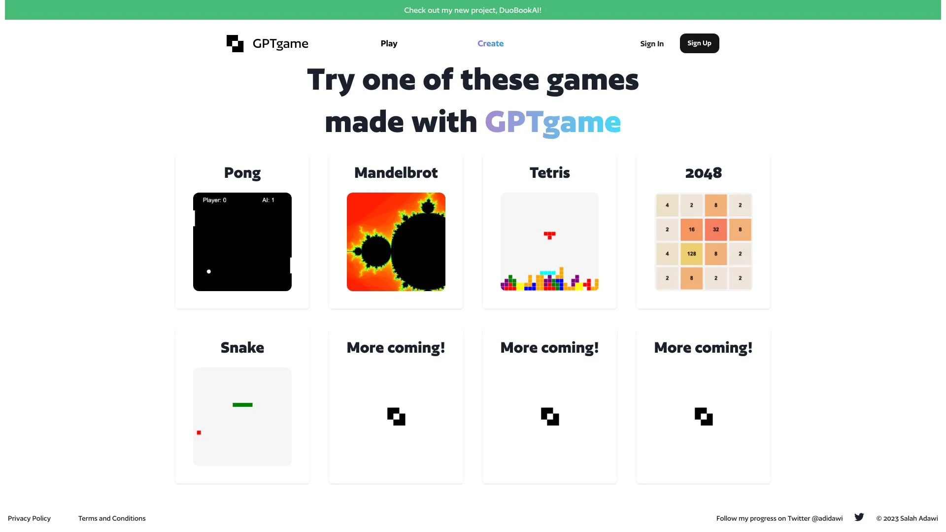 GPTGame - Instantly Generate Fun Games with AI | Creati.ai