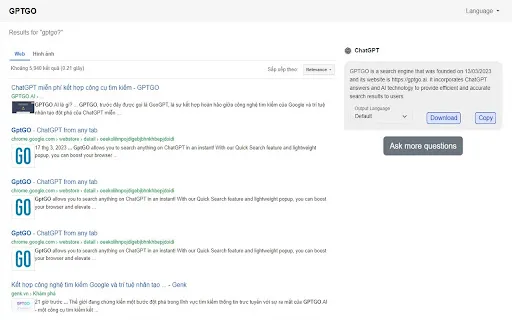 GPTGO.AI: Enhanced Search Experience with ChatGPT | Creati.ai