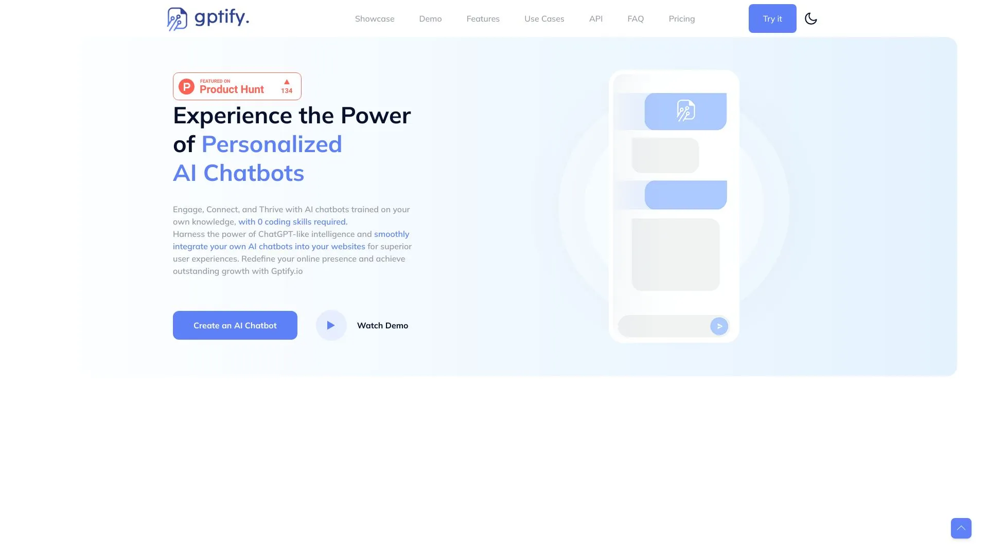 Create and Deploy Advanced AI Chatbots with GPTify | Creati.ai
