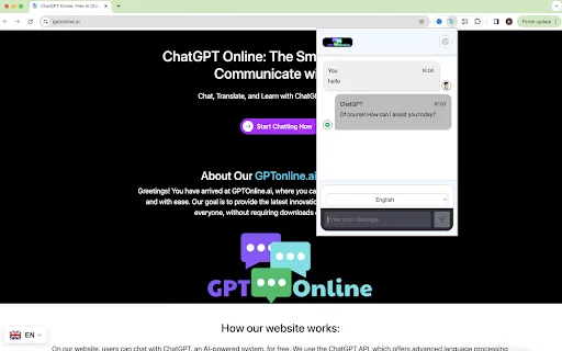 GPT Online Free ChatGPT Extension - Instant AI Responses | Creati.ai