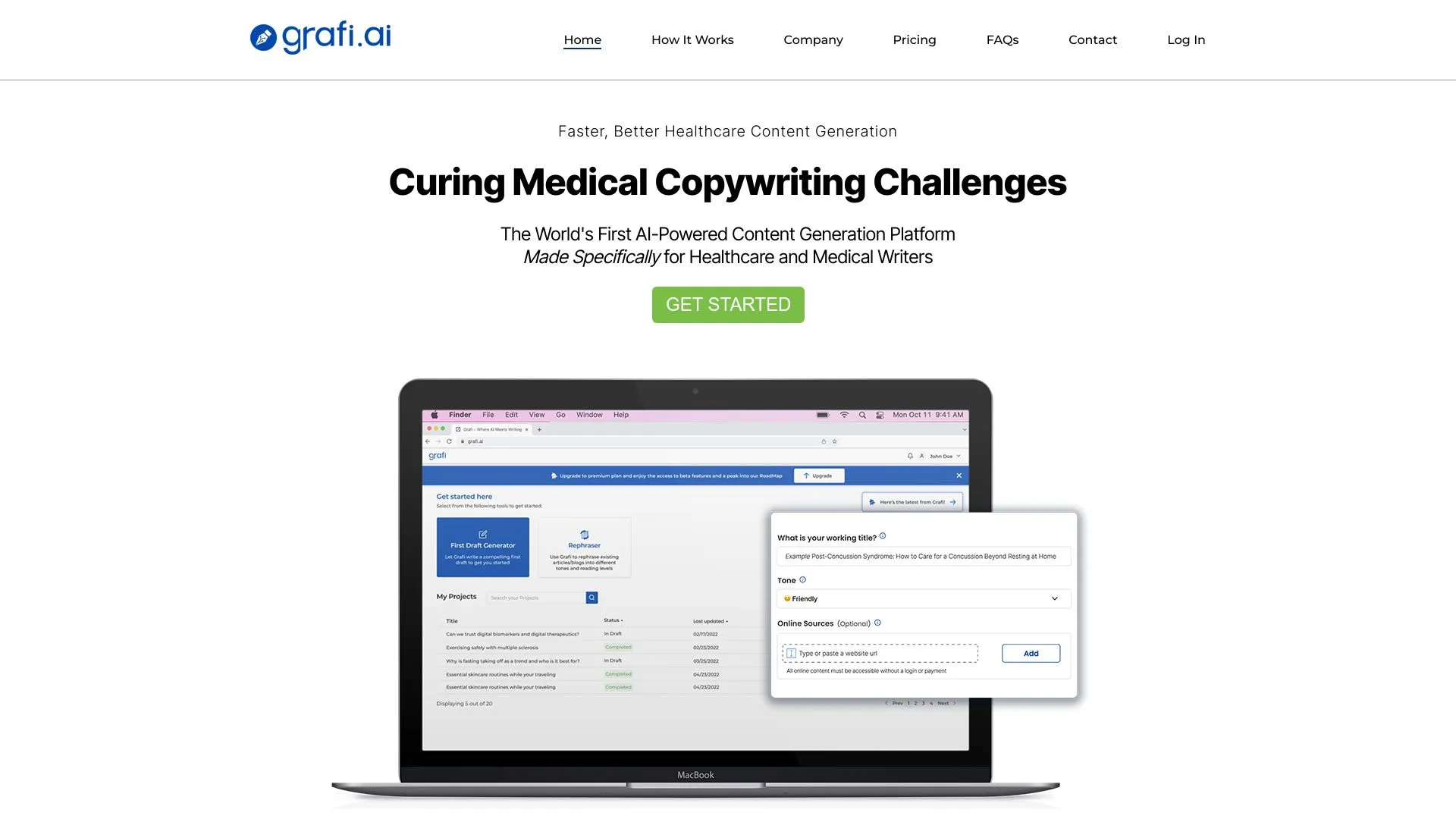 Grafi.ai - Ferramenta de Criação de Conteúdo em Saúde Impulsionada por ...