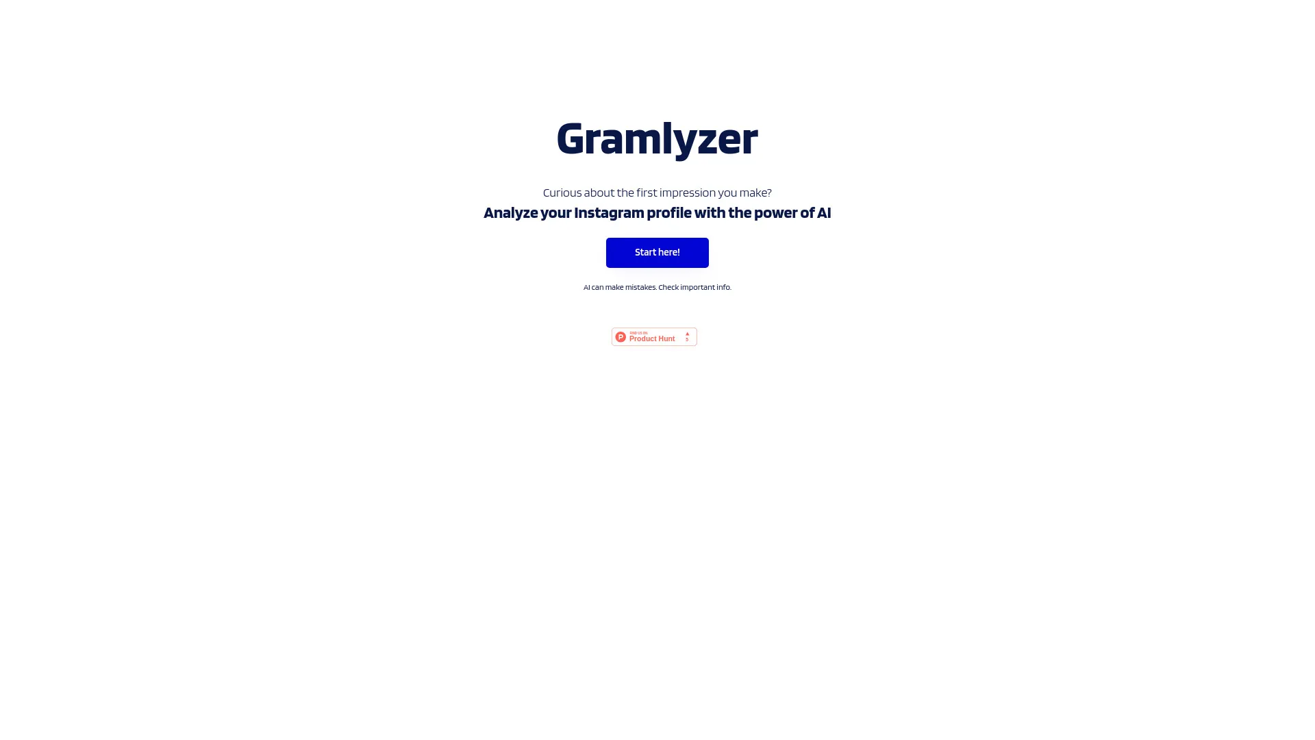 Gramlyzer - Optimiza tu perfil de Instagram con IA | Creati.ai