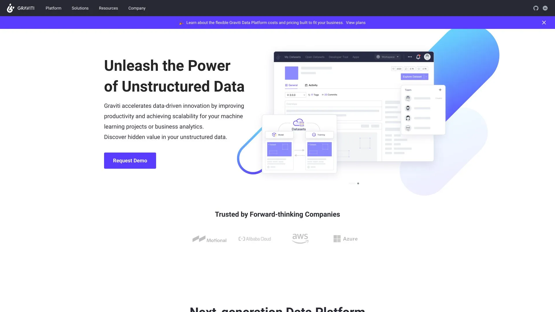 Graviti Data Platform for AI Development - Manage Unstructured Data | Creati.ai