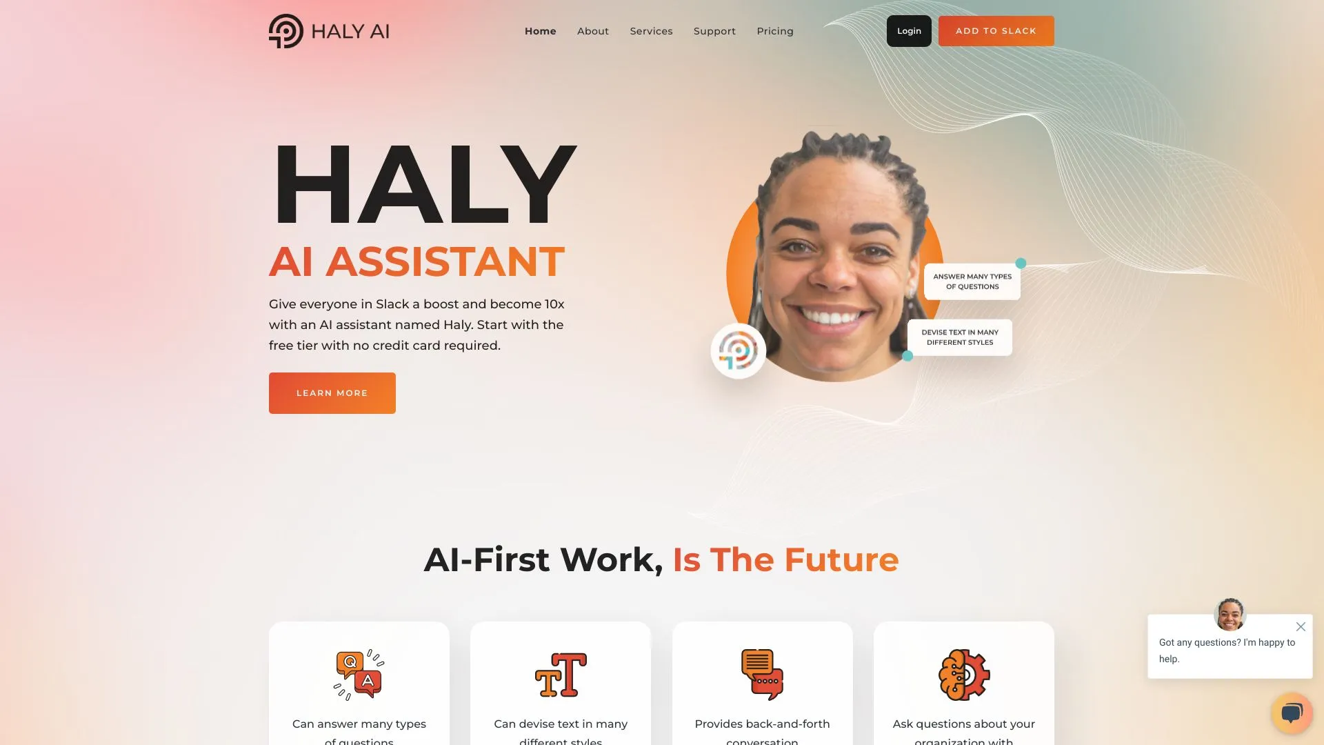 Haly AI - Your Friendly AI-Powered Slack Assistant | Creati.ai