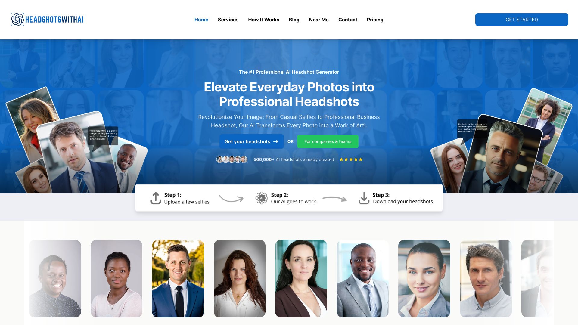 Realistic Professional AI Headshots - HeadshotsWithAI | Creati.ai