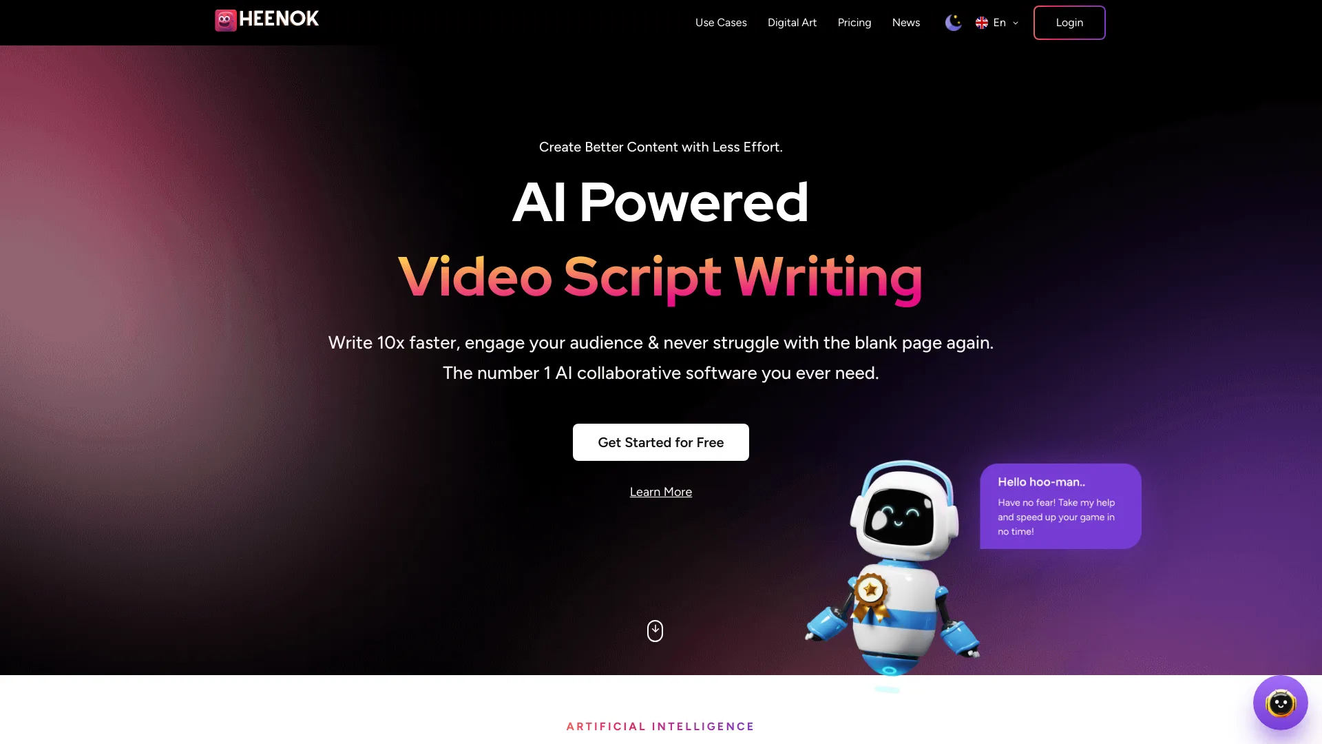 Heenok - Premier AI Content Generation Tool | Creati.ai