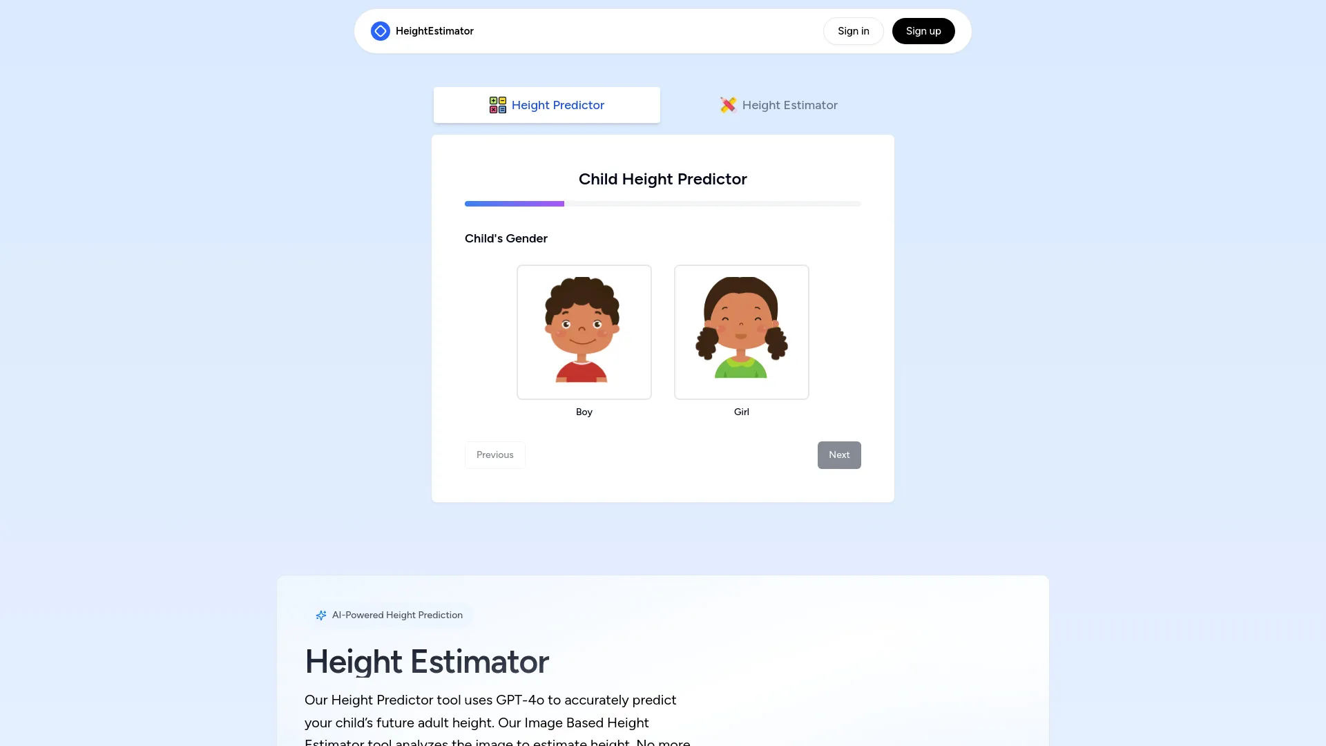 Accurate Height Prediction with AI | HeightEstimator | Creati.ai
