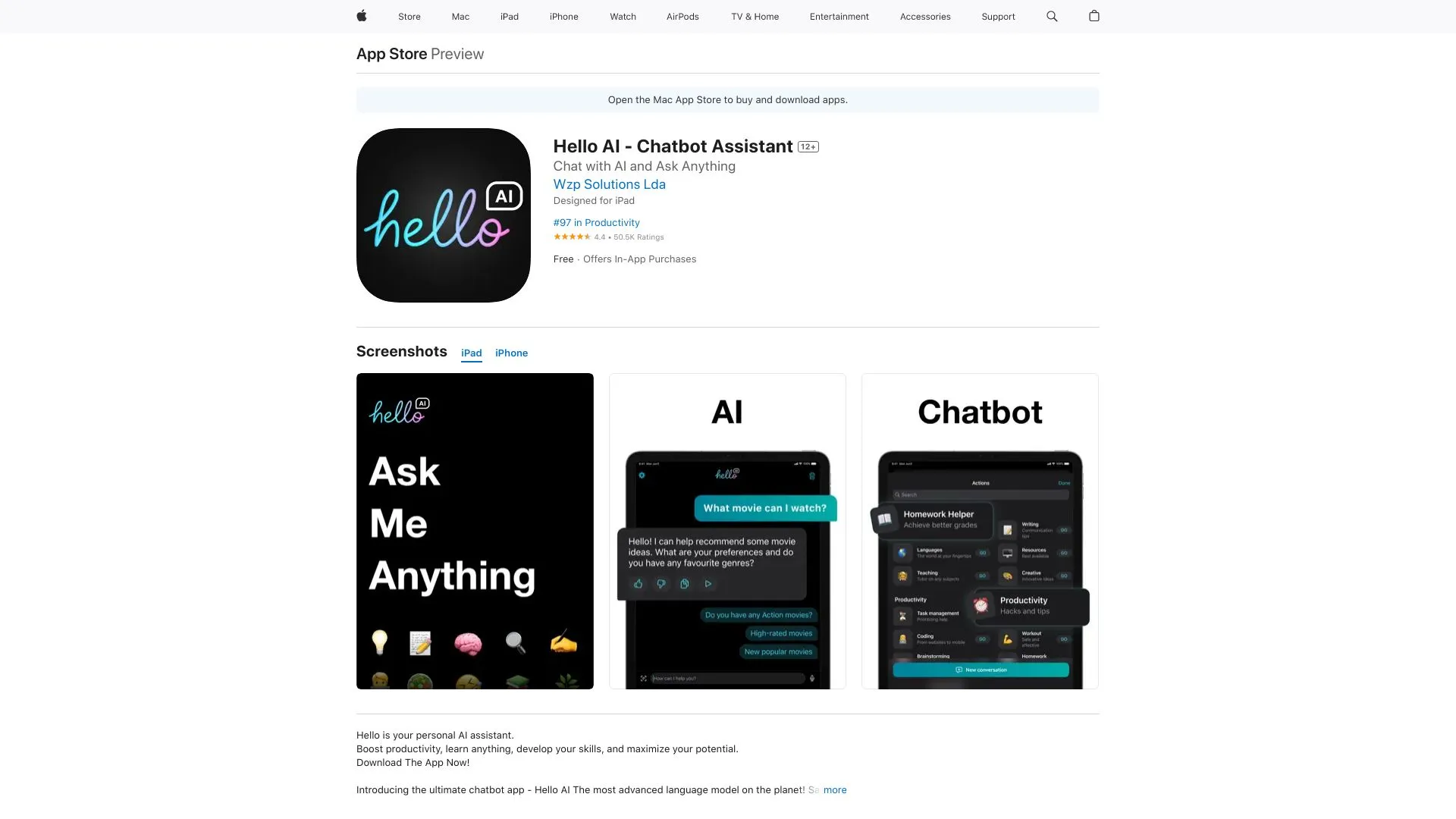 Hello AI - Advanced Chatbot Assistant App | Creati.ai