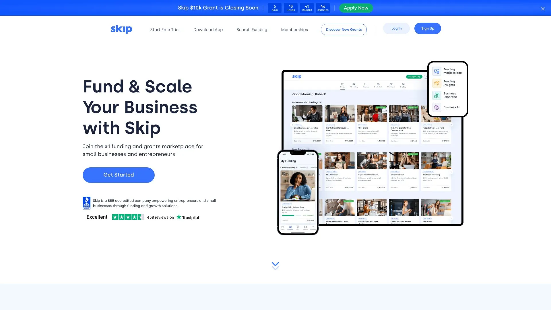 Skip - Secure Funding and Grow Your Business | HelloSkip | Creati.ai