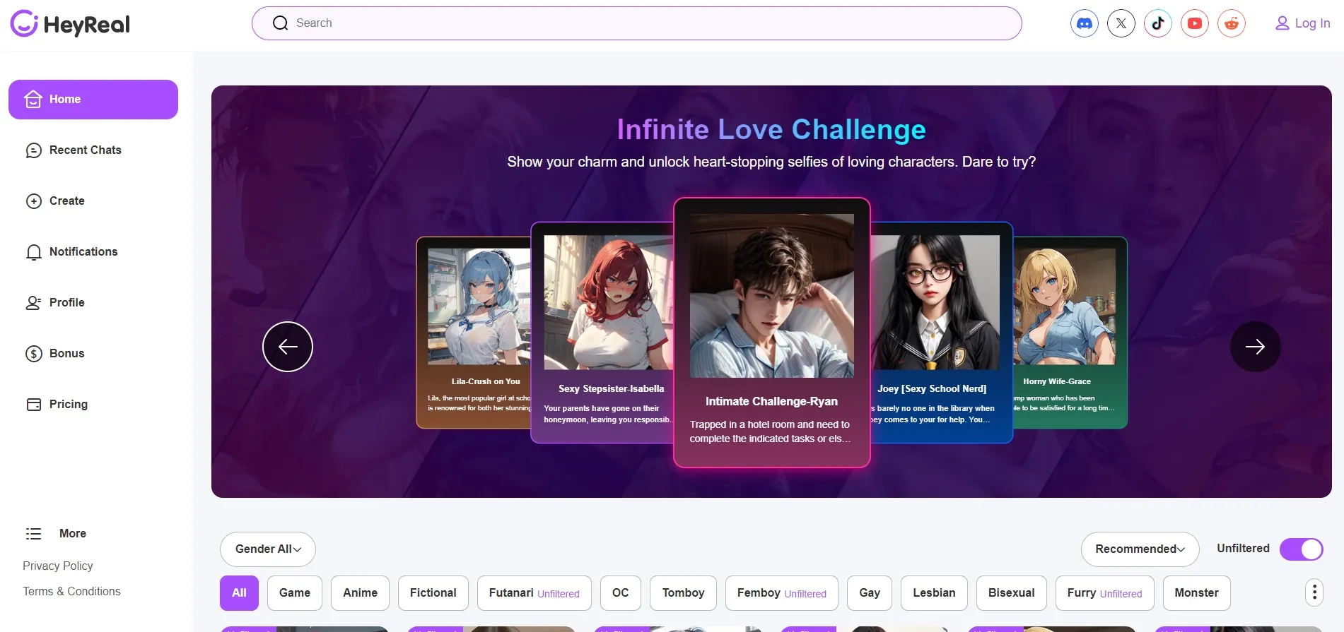 HeyReal AI - Créez et discutez avec des personnages IA réalistes ...
