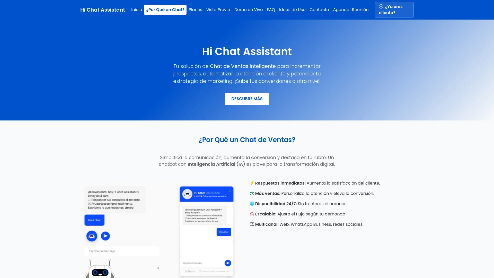 Hi Chat Assistant: AI-based Sales Chatbot | Creati.ai