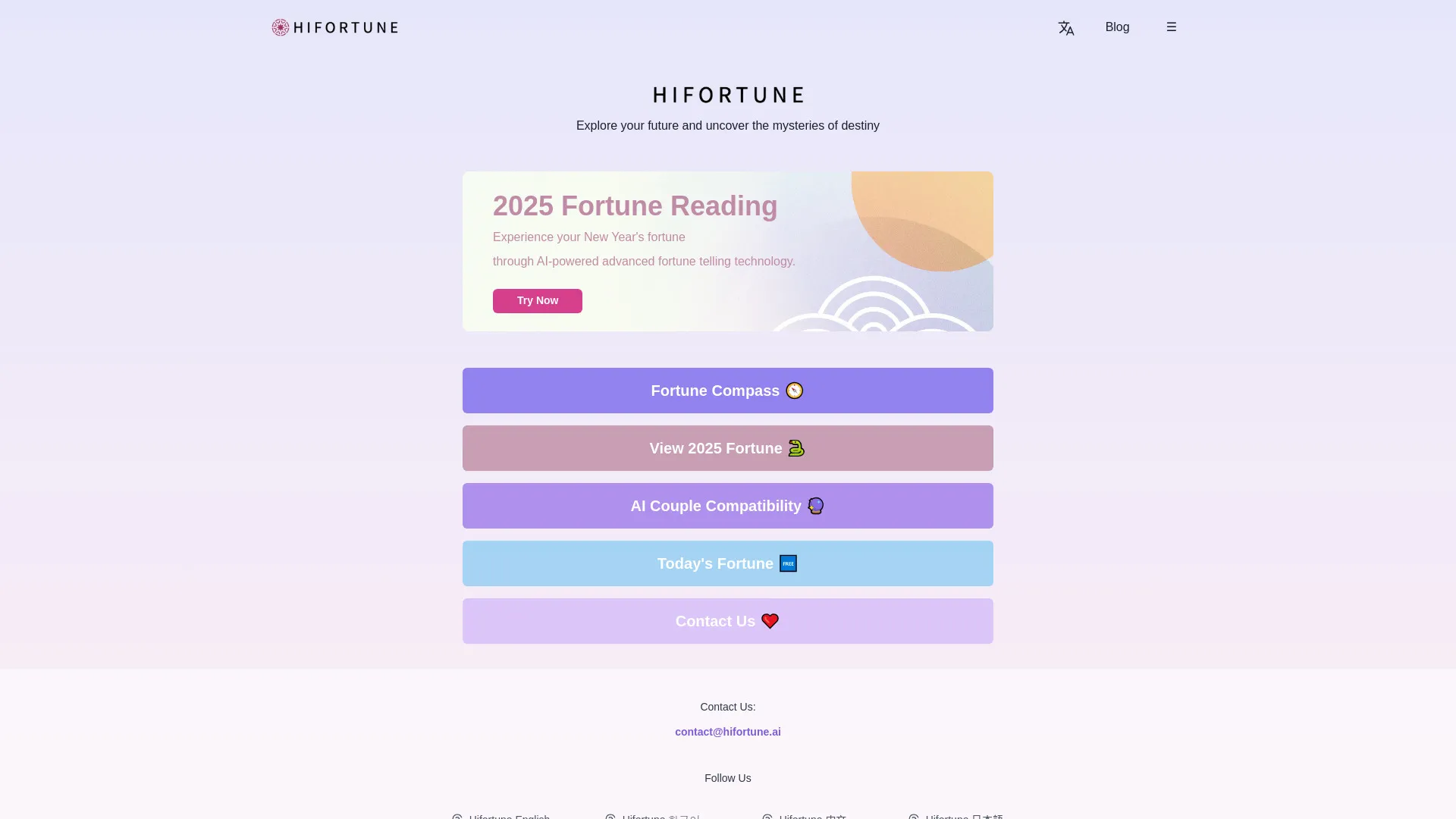 AI-Powered Fortune Telling and Horoscopes | Hi Fortune | Creati.ai