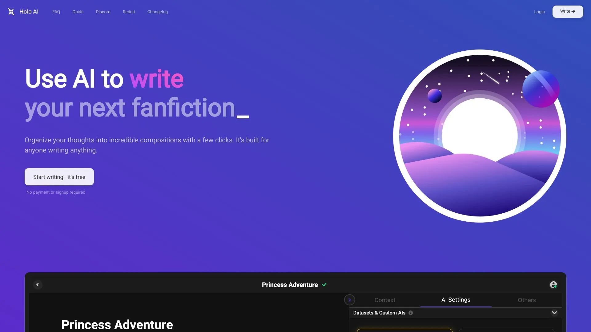 WriteHolo – AI-Powered Creative Writing Tool | Creati.ai