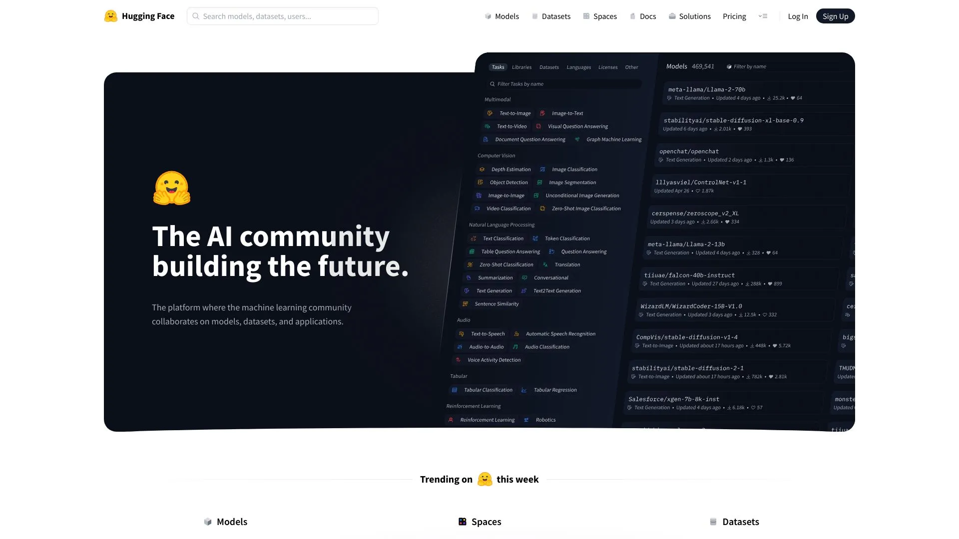 Hugging Face: La Plataforma de Comunidad IA Líder | Creati.ai