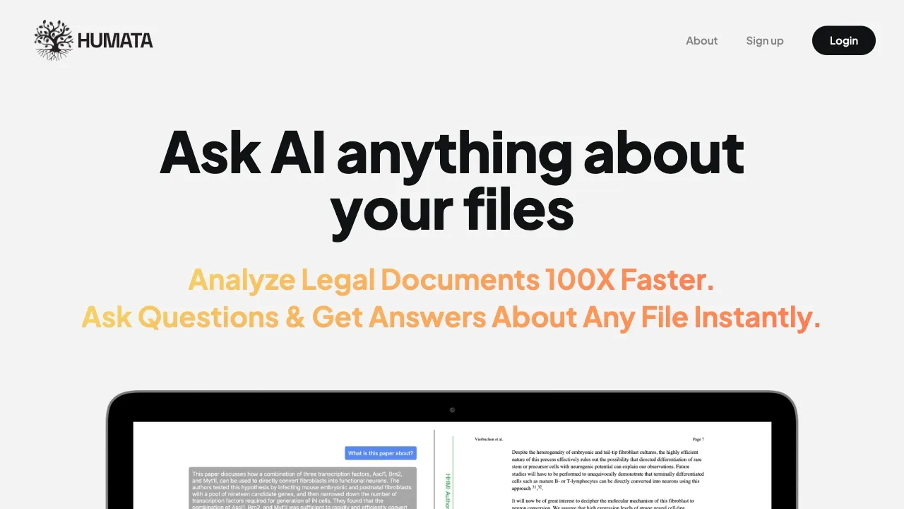Humata AI: AI-Powered Document Analysis Tool | Creati.ai