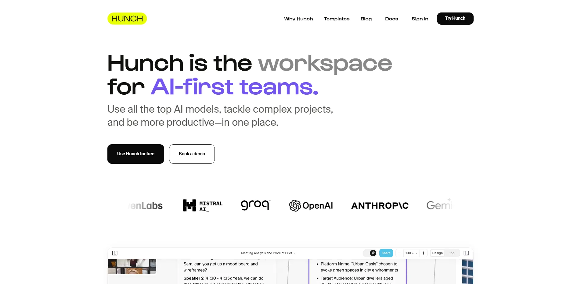Hunch: El Agente de IA para la Creación de Contenido | Creati.ai