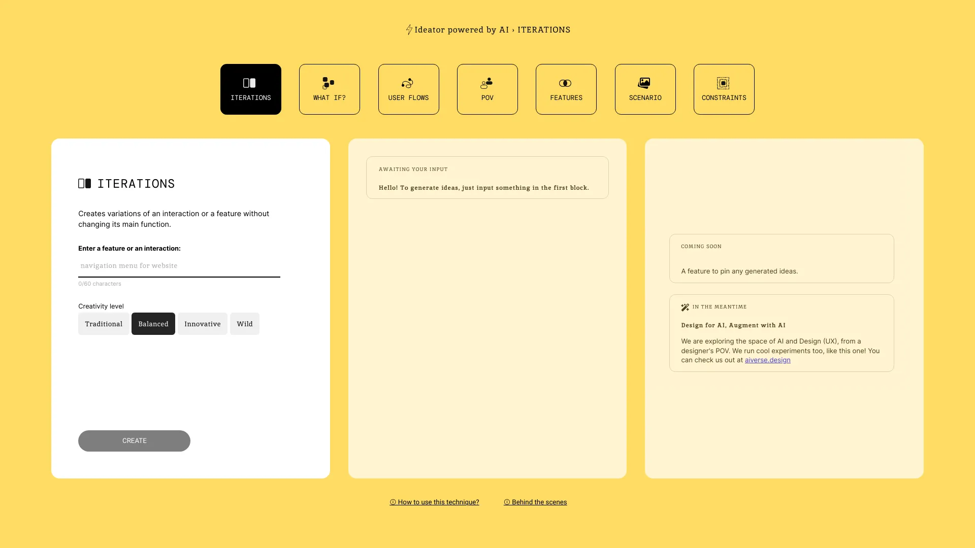 Ideator: AI-Powered Design & Innovation Platform | Creati.ai
