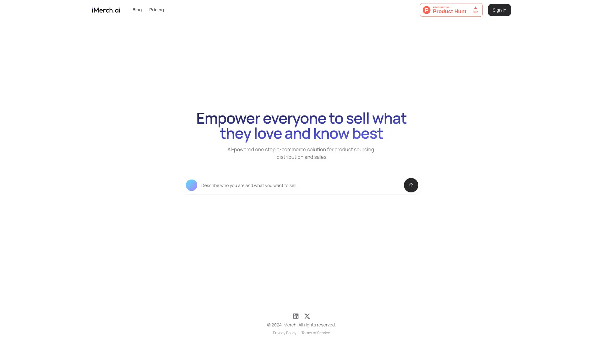 iMerch.ai - Creación de Tiendas Personales Impulsadas por IA | Creati.ai