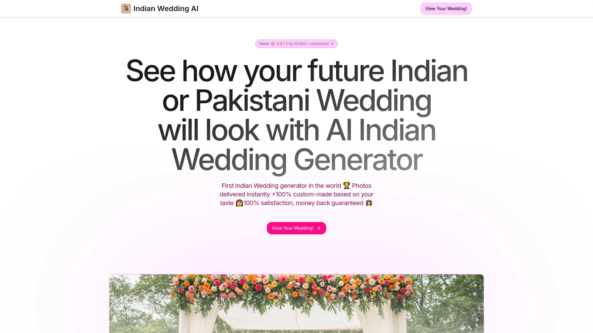 Indian Wedding AI: Visualize Your Dream Wedding with AI | Creati.ai