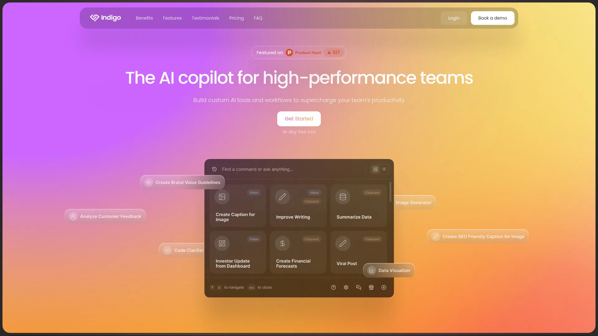 Indigo AI: Custom AI Tools & Workflows for Teams | Creati.ai