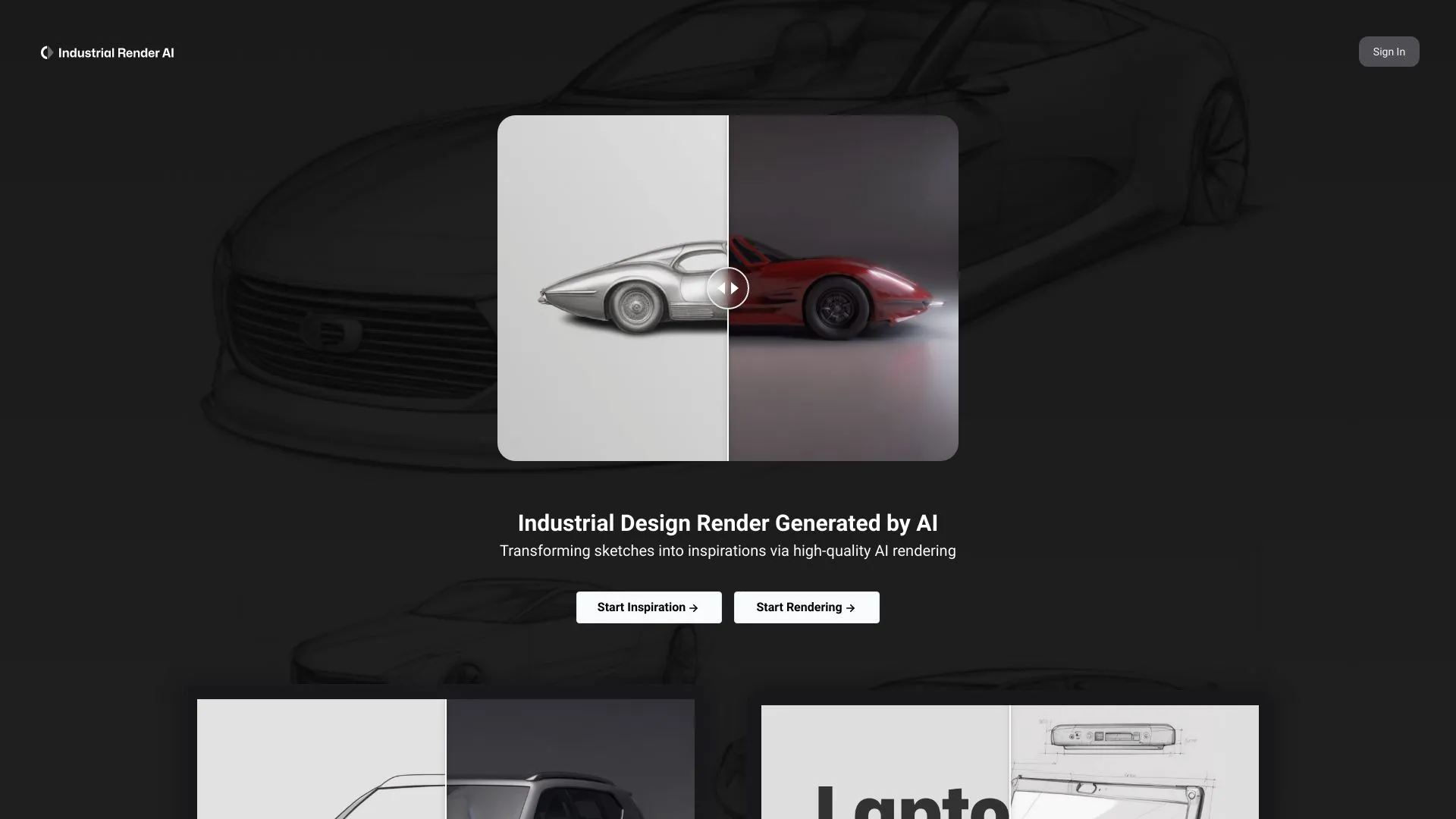 Transform Sketches into High-Quality Renders | Industrial Render AI | Creati.ai