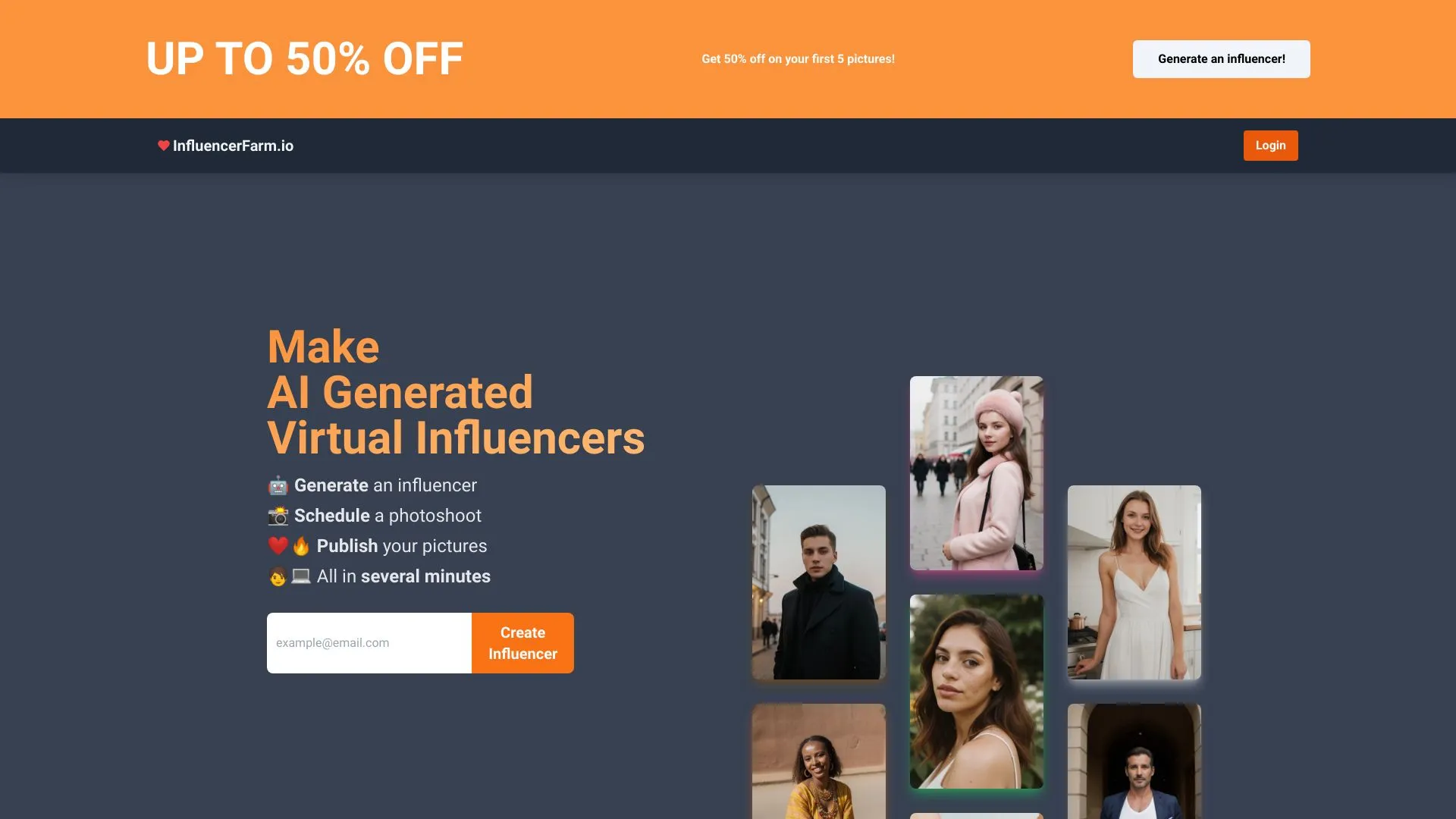 InfluencerFarm.io – AI Influencer Creation Platform | Creati.ai