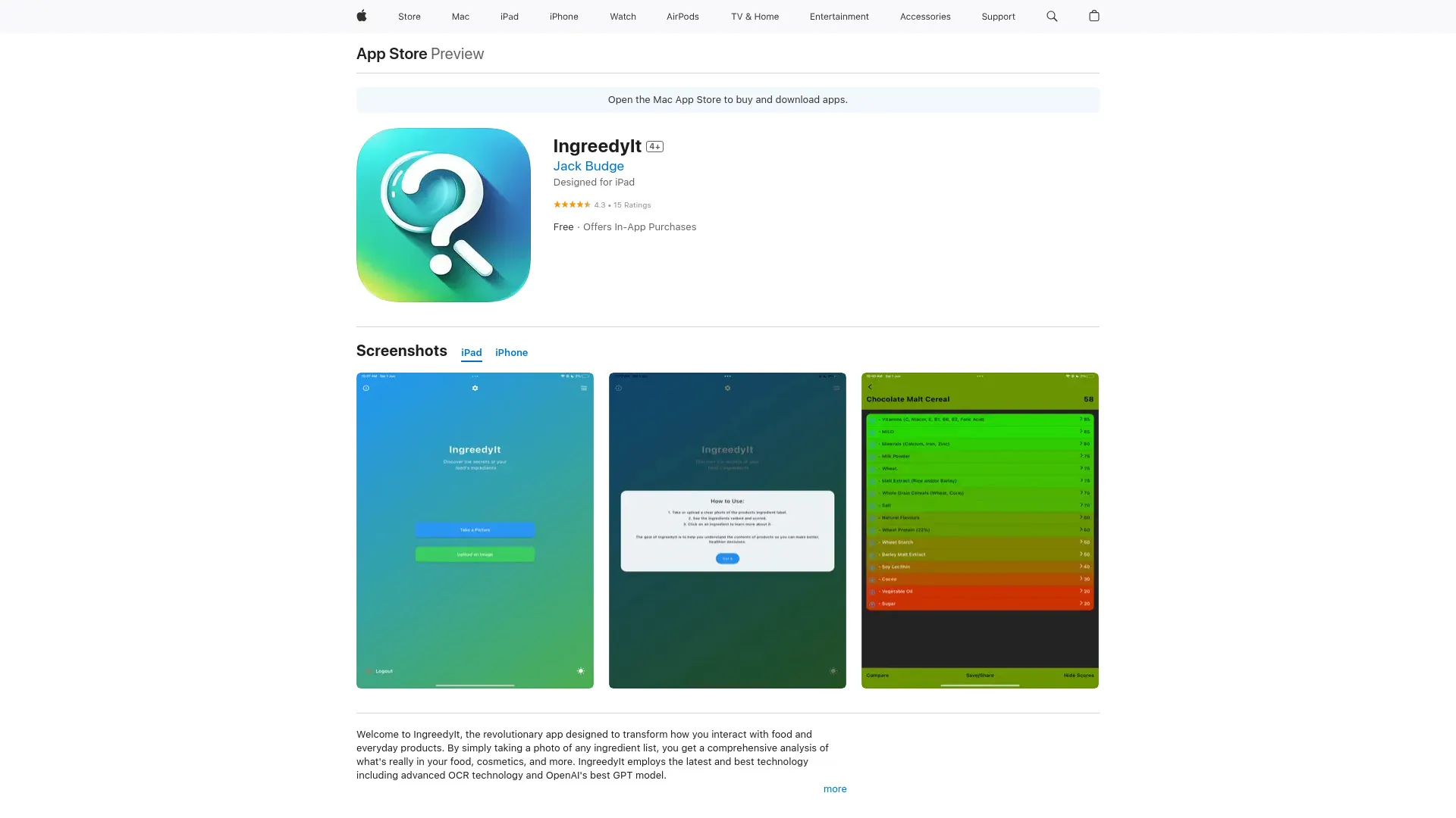IngreedyIt: Advanced Ingredient Analysis with OCR and AI | Creati.ai