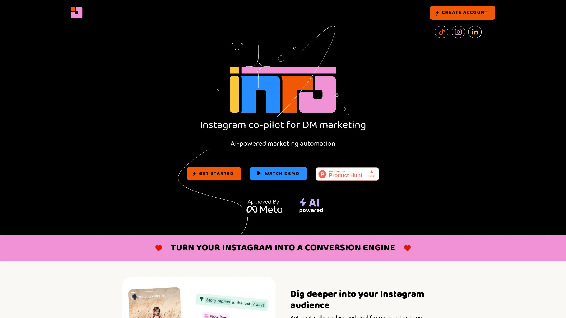 Inrō: Your Instagram DM Marketing Co-Pilot | Creati.ai