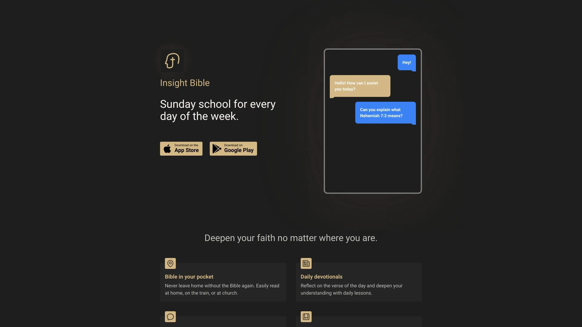 Insight Bible - AI-Powered Bible Study App | Creati.ai