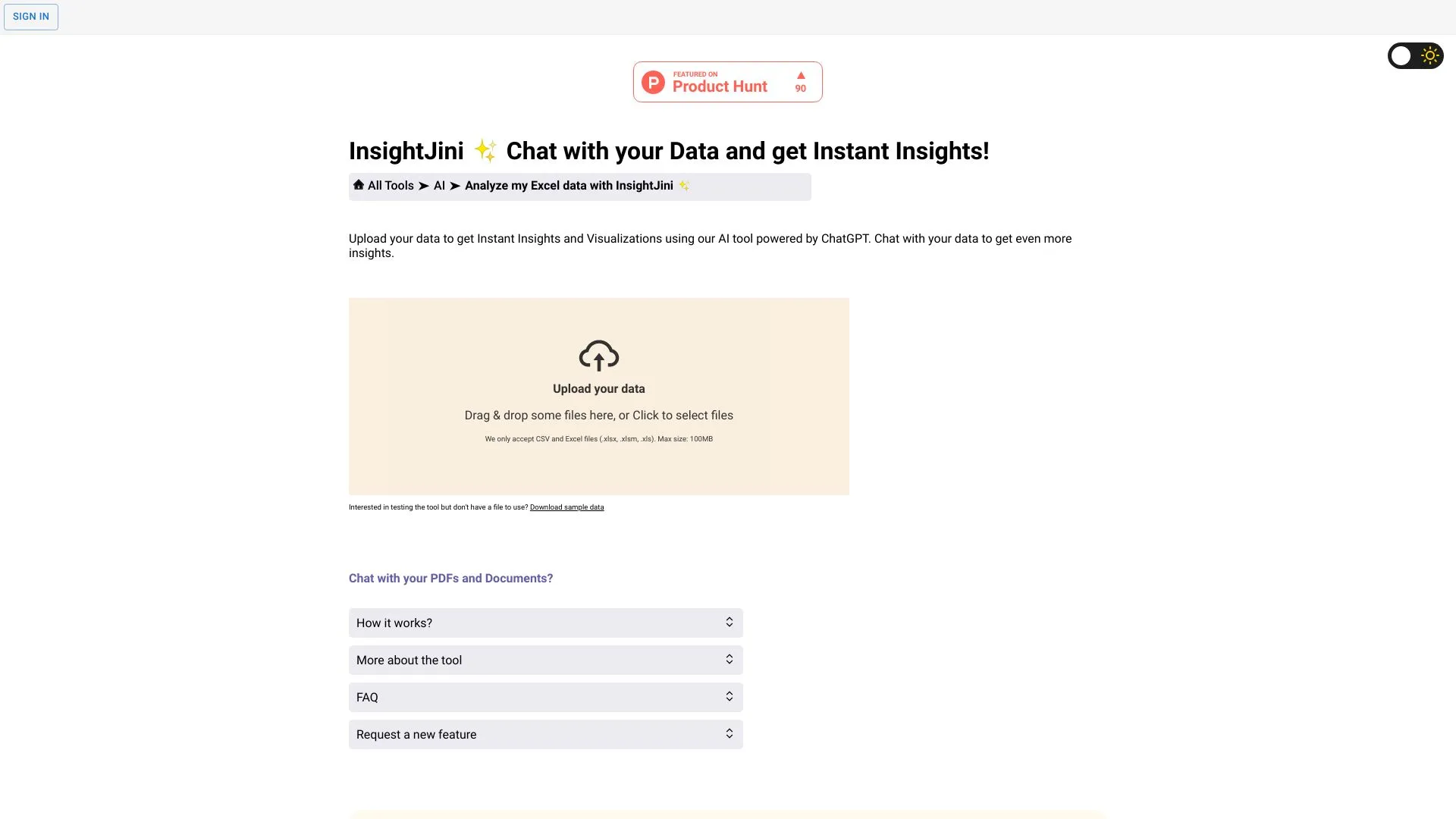 InsightJini: AI Data Insights & Visualization Tool | Creati.ai