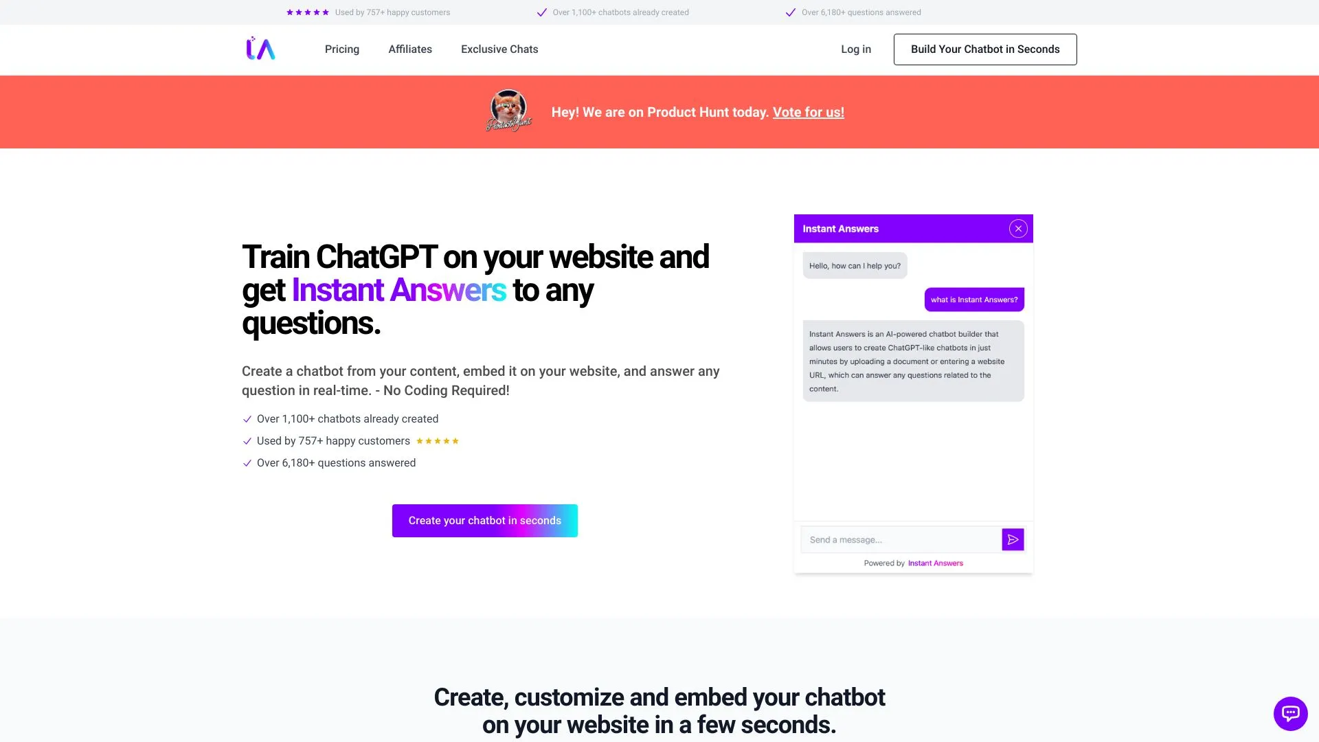 Instant Answers: AI-Powered Chatbot Builder for Websites | Creati.ai