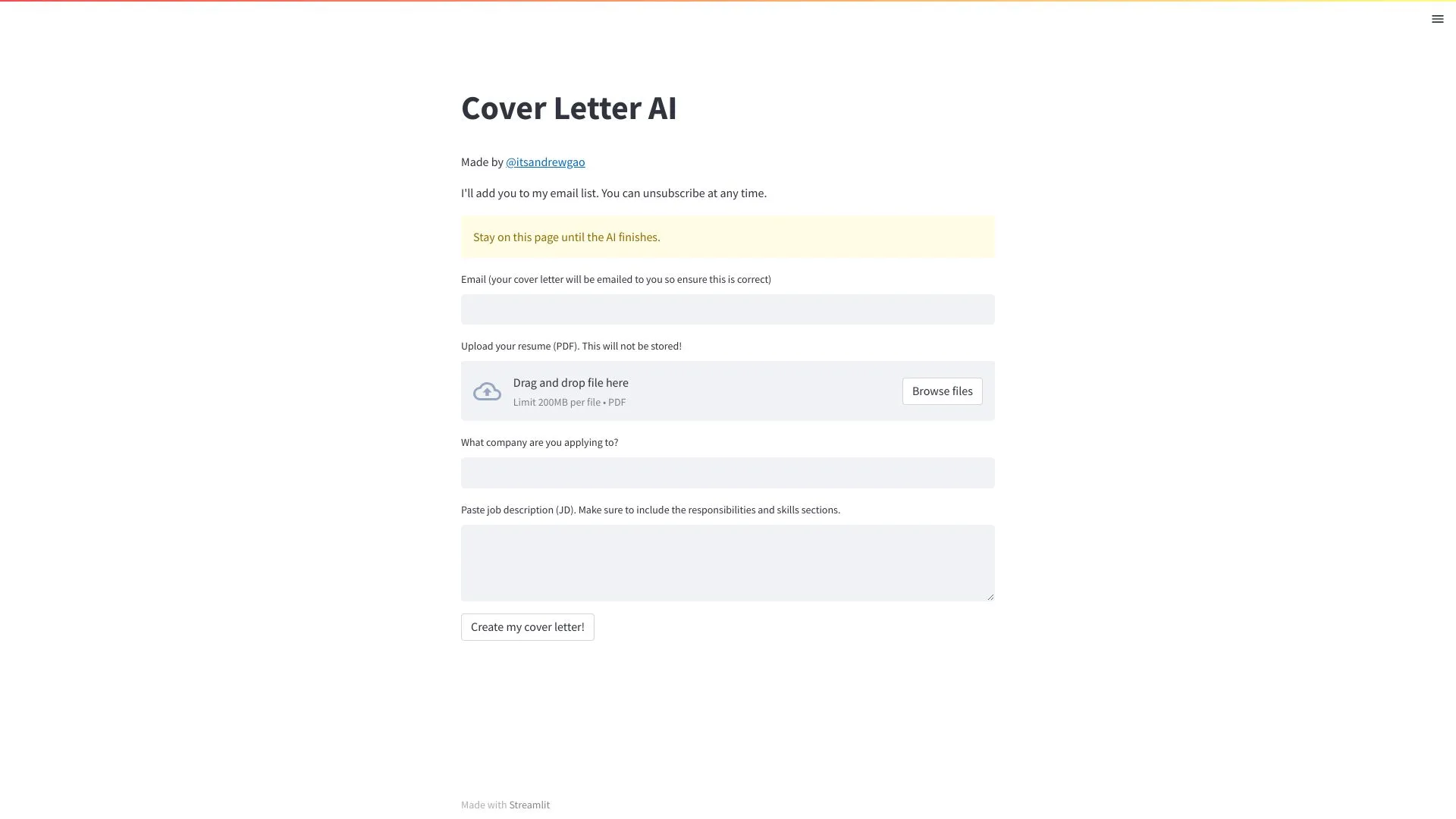 Cover Letter AI - Effortlessly Create Professional Cover Letters ...