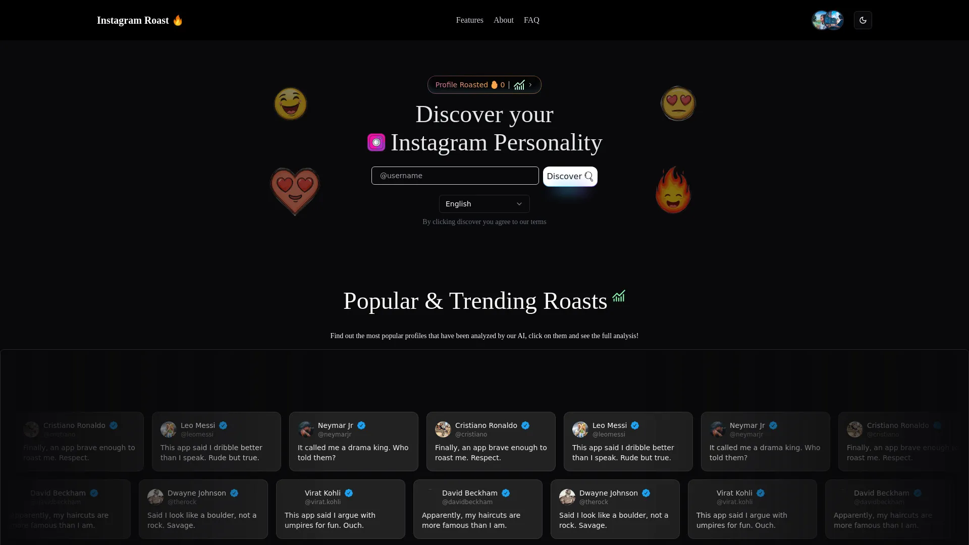 InstaRoasts: Personalized Roast Generator | Creati.ai